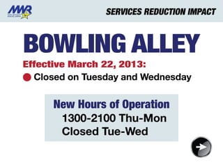 MWR Atsugi Services Reduction | PPT