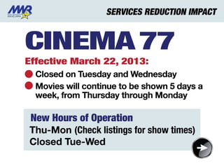 MWR Atsugi Services Reduction | PPT