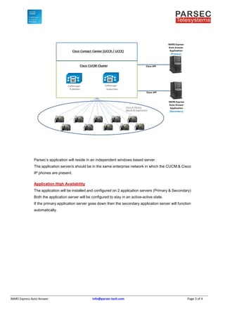 MARS Express Auto Answer Calls for Cisco Call Manager | PDF | Computing | Technology & Computing