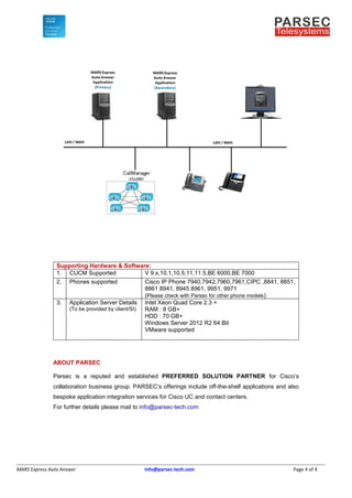 MARS Express Auto Answer Calls for Cisco Call Manager | PDF | Computing ...