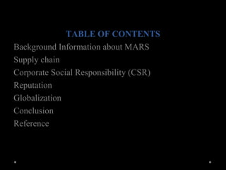 Mars Business report | PPT