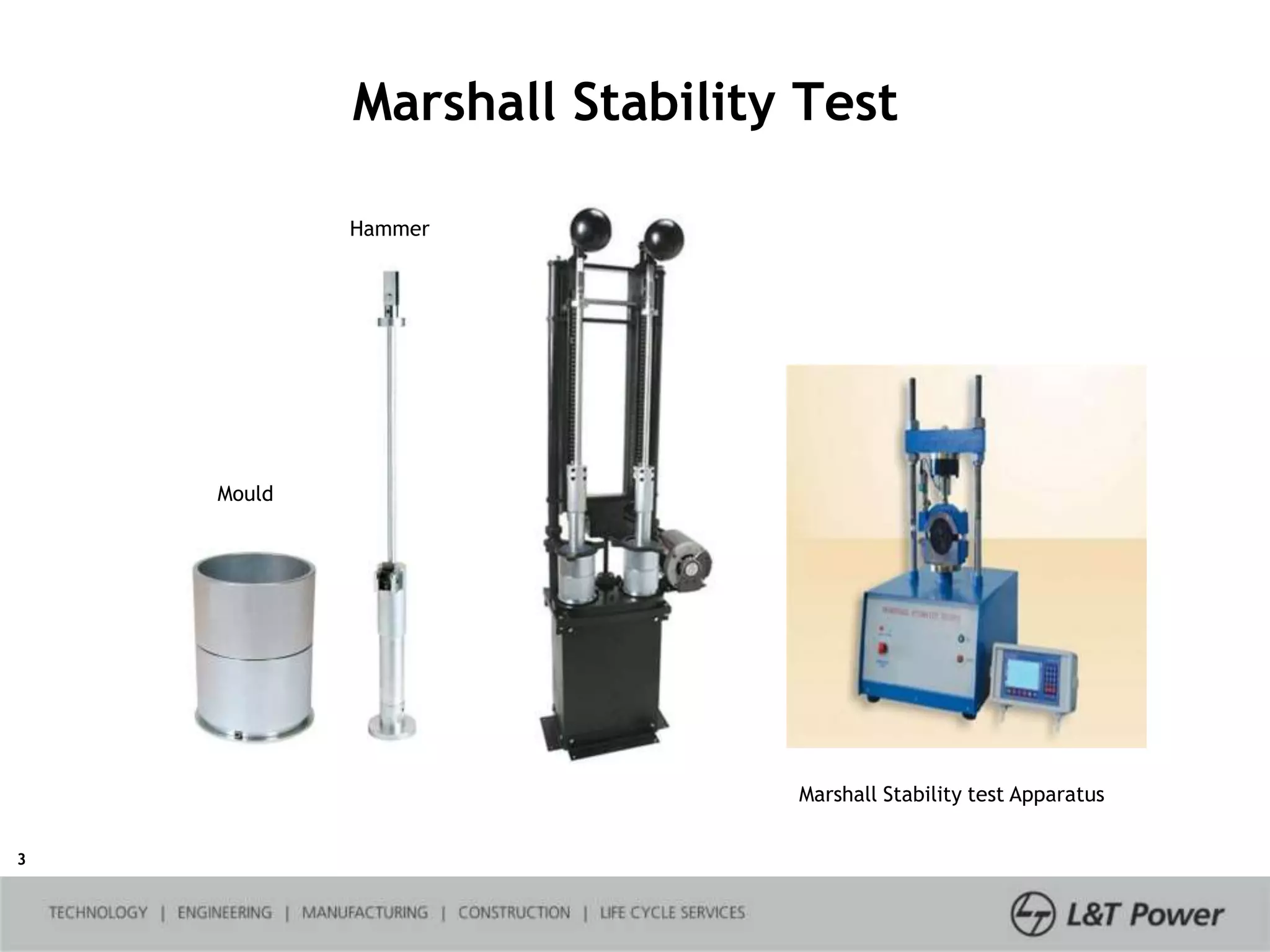 Design mix method of bitumenous materials by Marshall stability method ...
