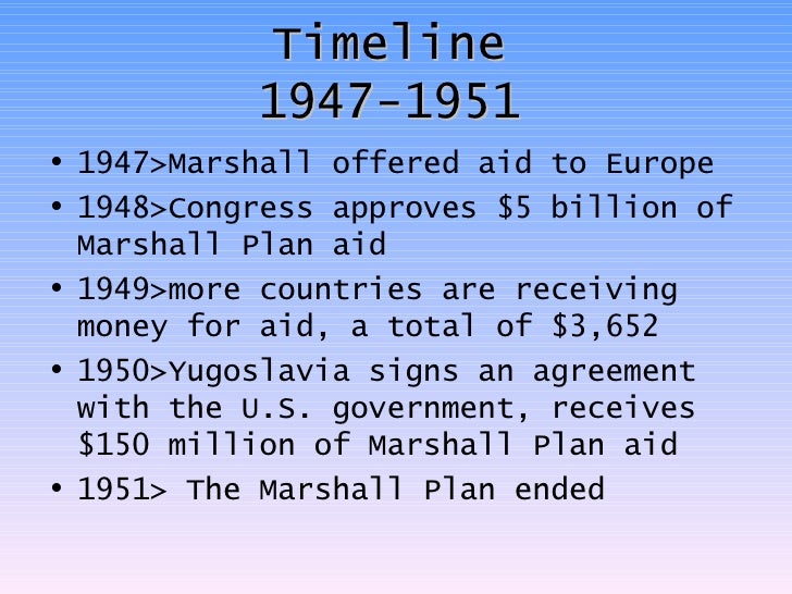 Marshall Plan Marshall Plan