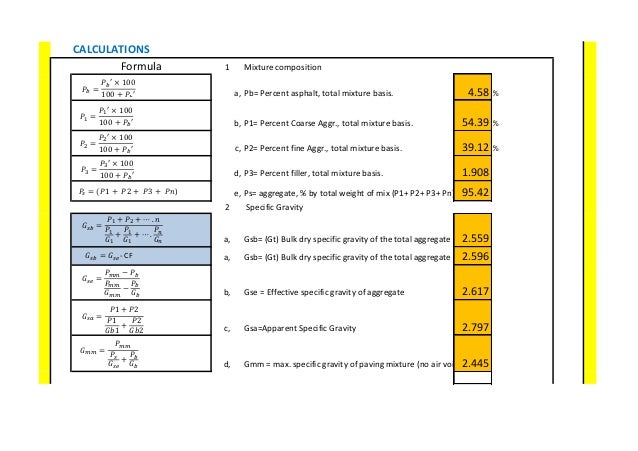 Marshall calculation PDF | PPT