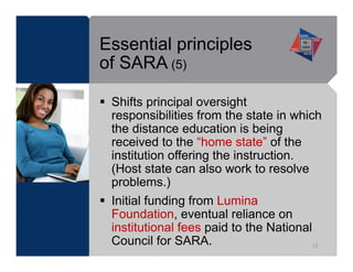 Marshall Hill - SARA — the State Authorization Reciprocity Agreement ...