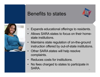 Marshall Hill - SARA — the State Authorization Reciprocity Agreement ...
