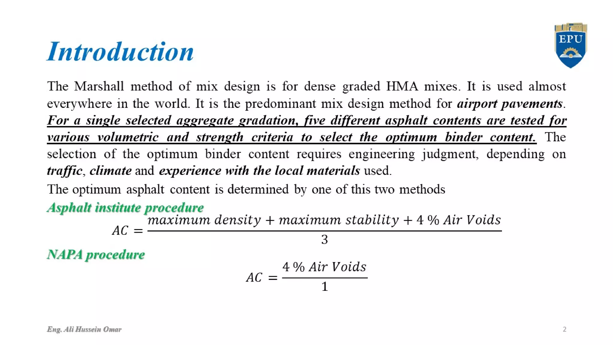 Marshall method of mix design | PDF