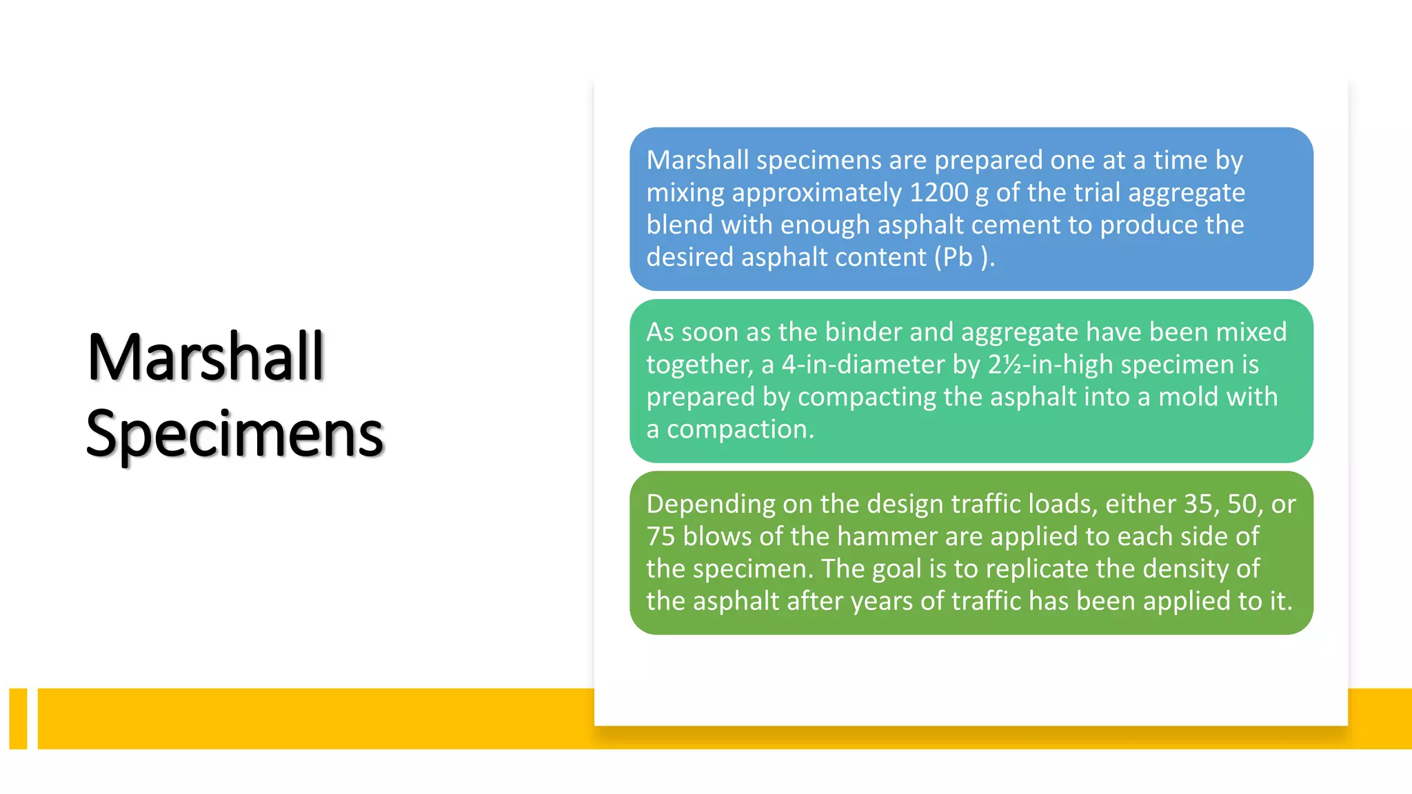 Marshall method of mix design | PPTX