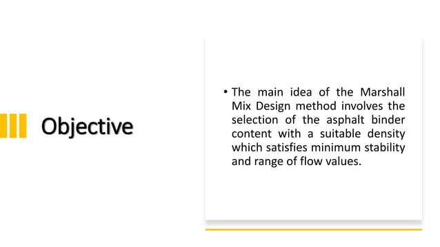 Marshall method of mix design | PPTX