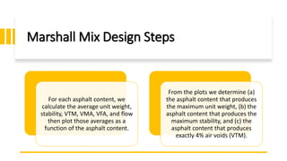 Marshall method of mix design | PPTX