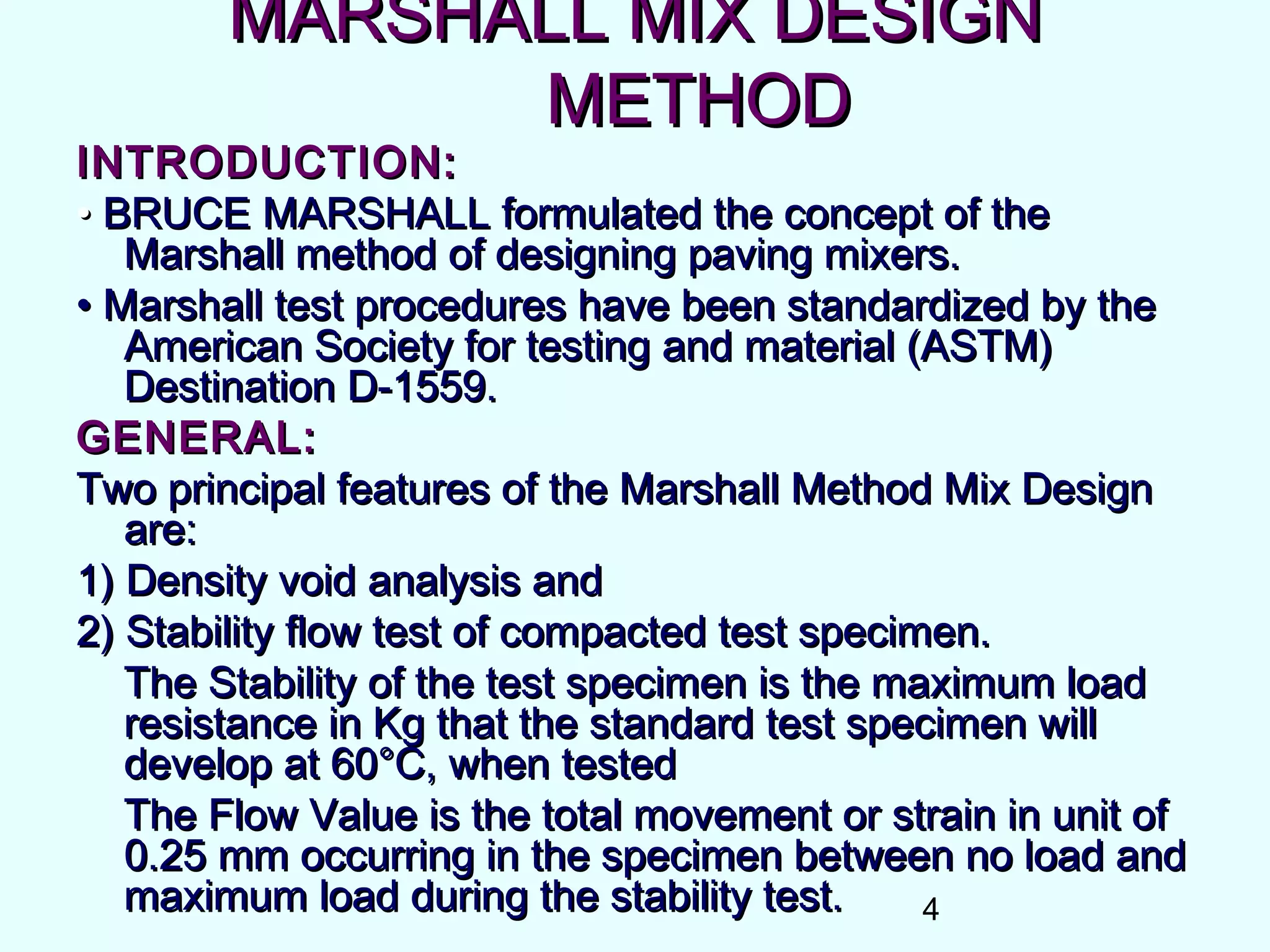 Marshall mix design method | PPT