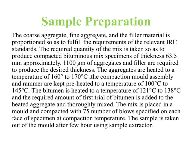 Marshall mix design Method.pptx | Physics | Science