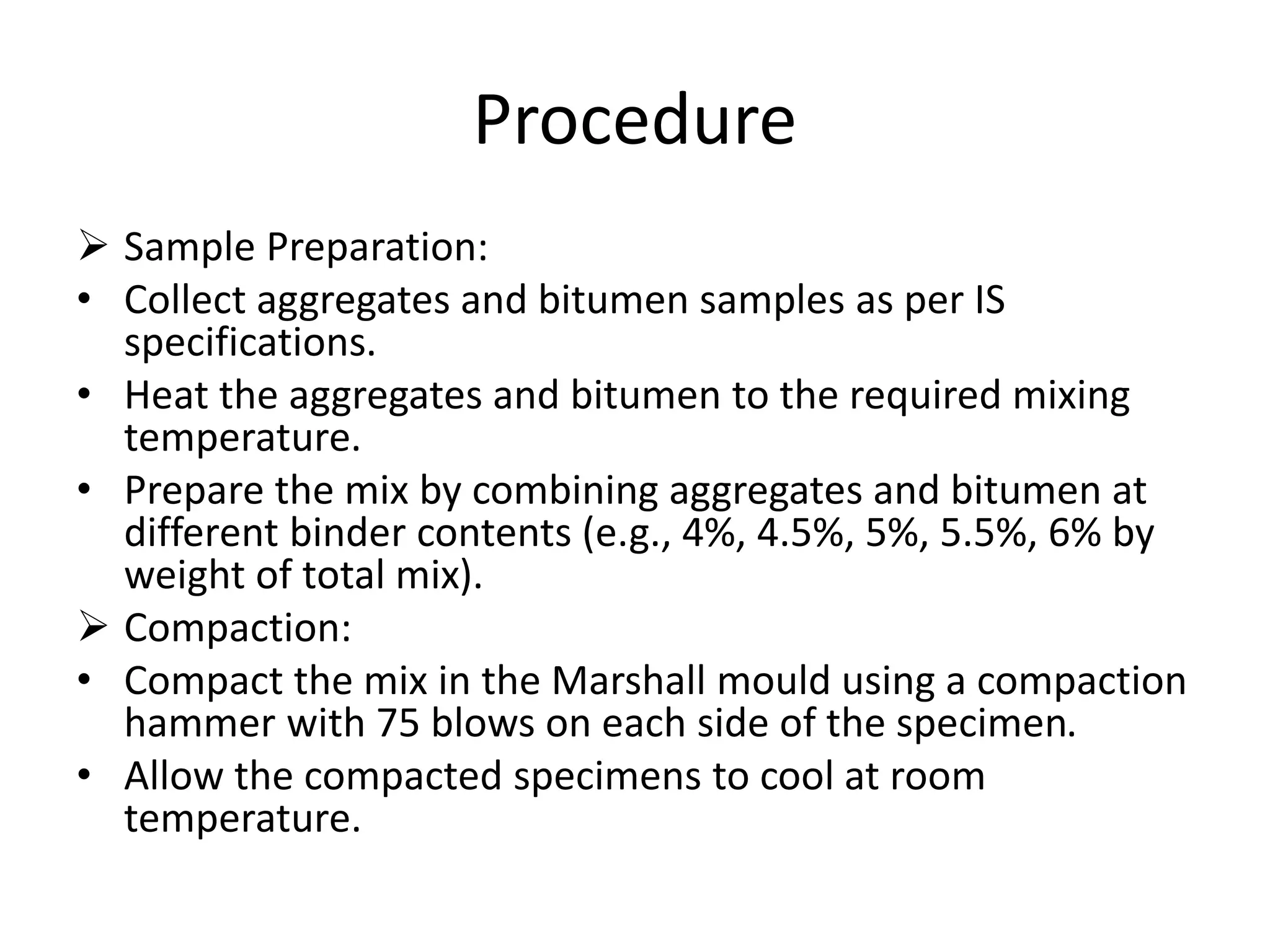 marshall stability test for bitumen concrete | PPTX