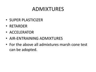 Marsh cone test | PPTX