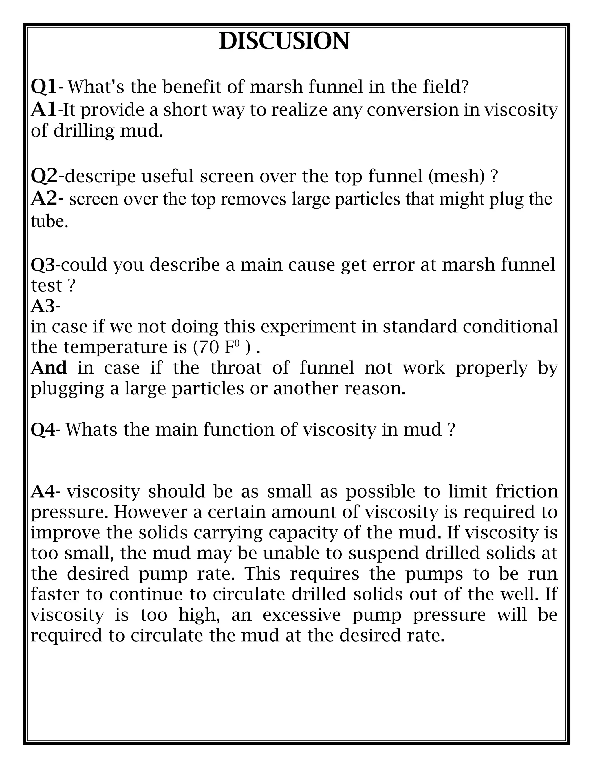 Marsh funnel (mud properties test) | PDF