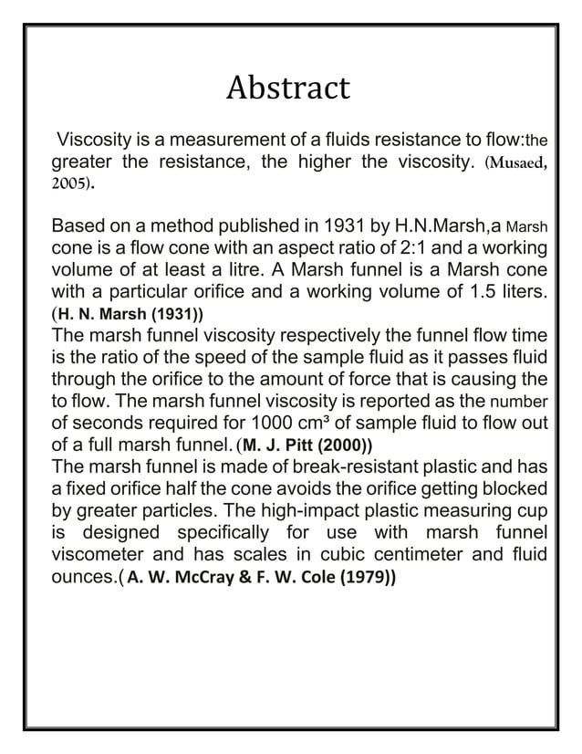 Marsh funnel (mud properties test) | PDF | Geology | Science