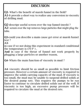 Marsh funnel (mud properties test) | PDF