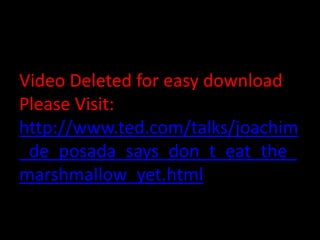 Marshmallow Test | PPTX