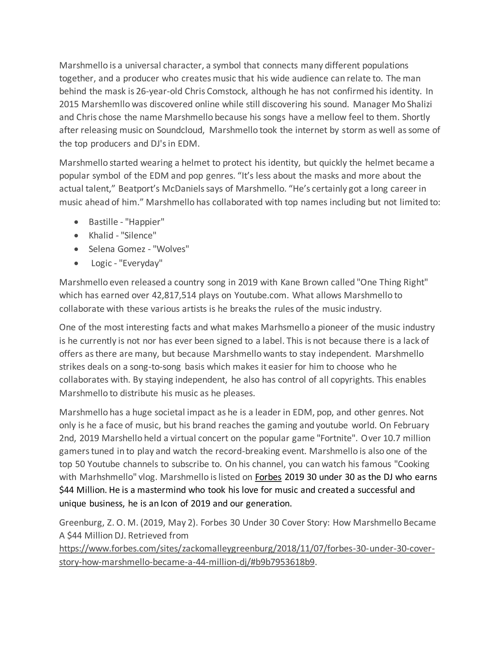 Marshmello Time Capsule | PDF