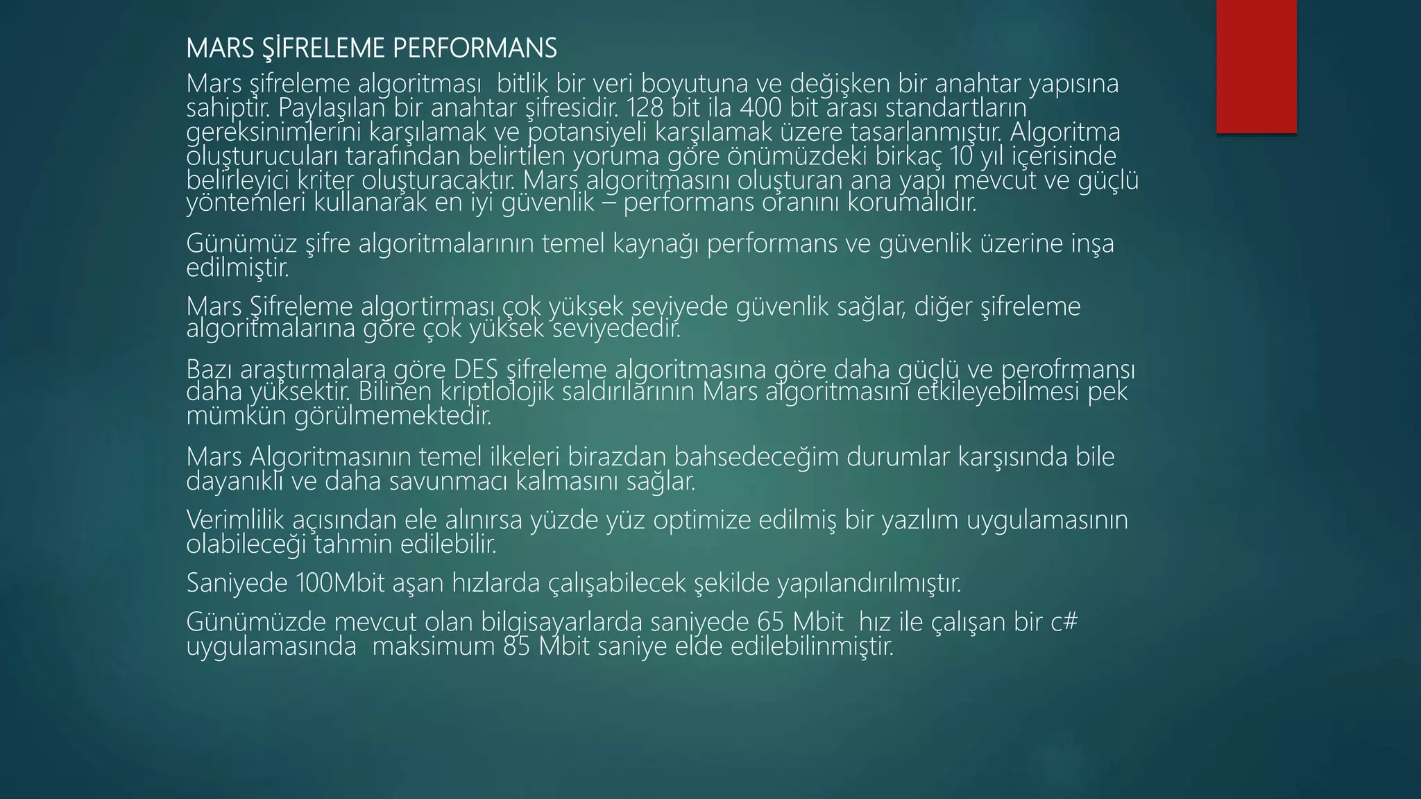 Mars Şi̇freleme Algori̇tmasi | PPTX