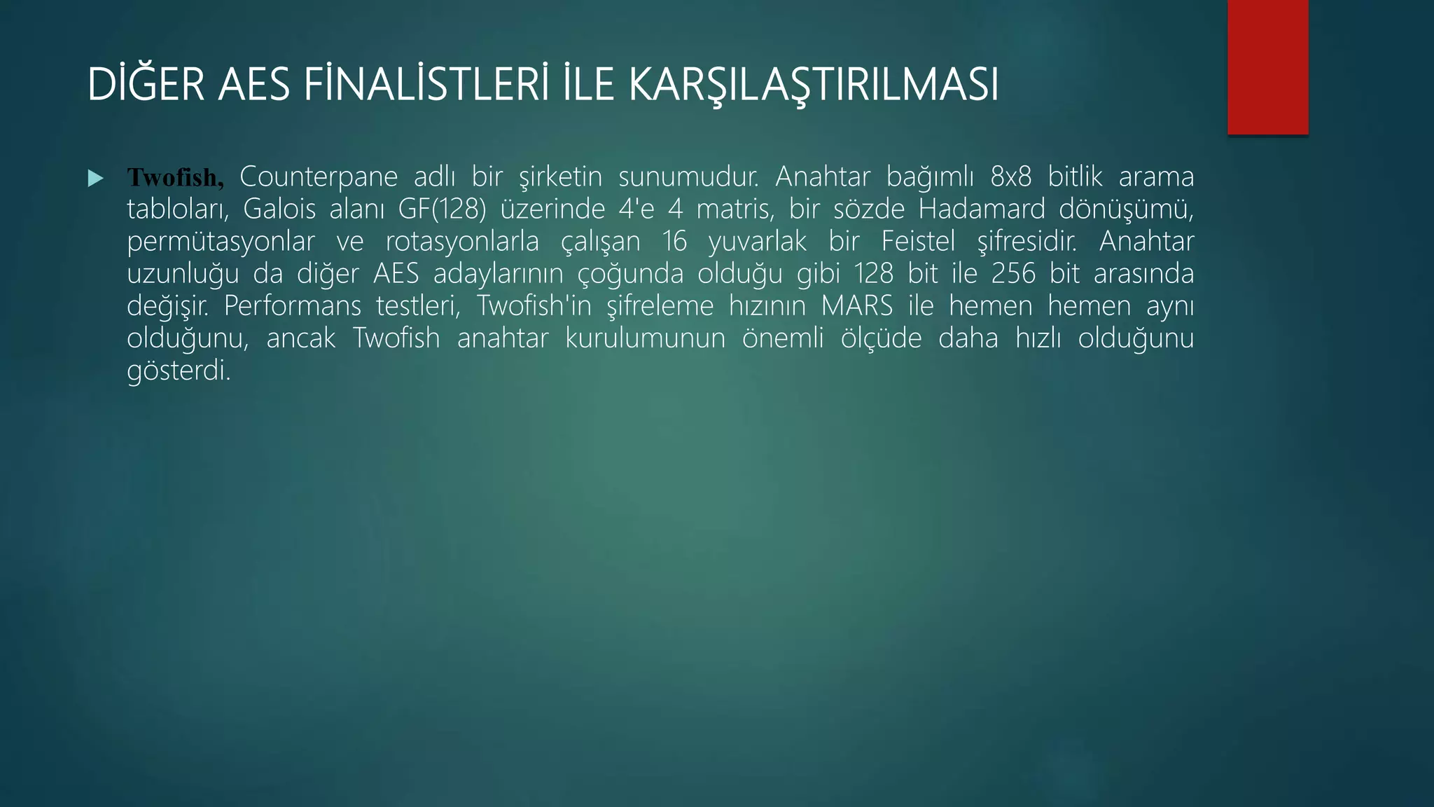 Mars şi̇freleme algori̇tmasi sunumu | PPTX