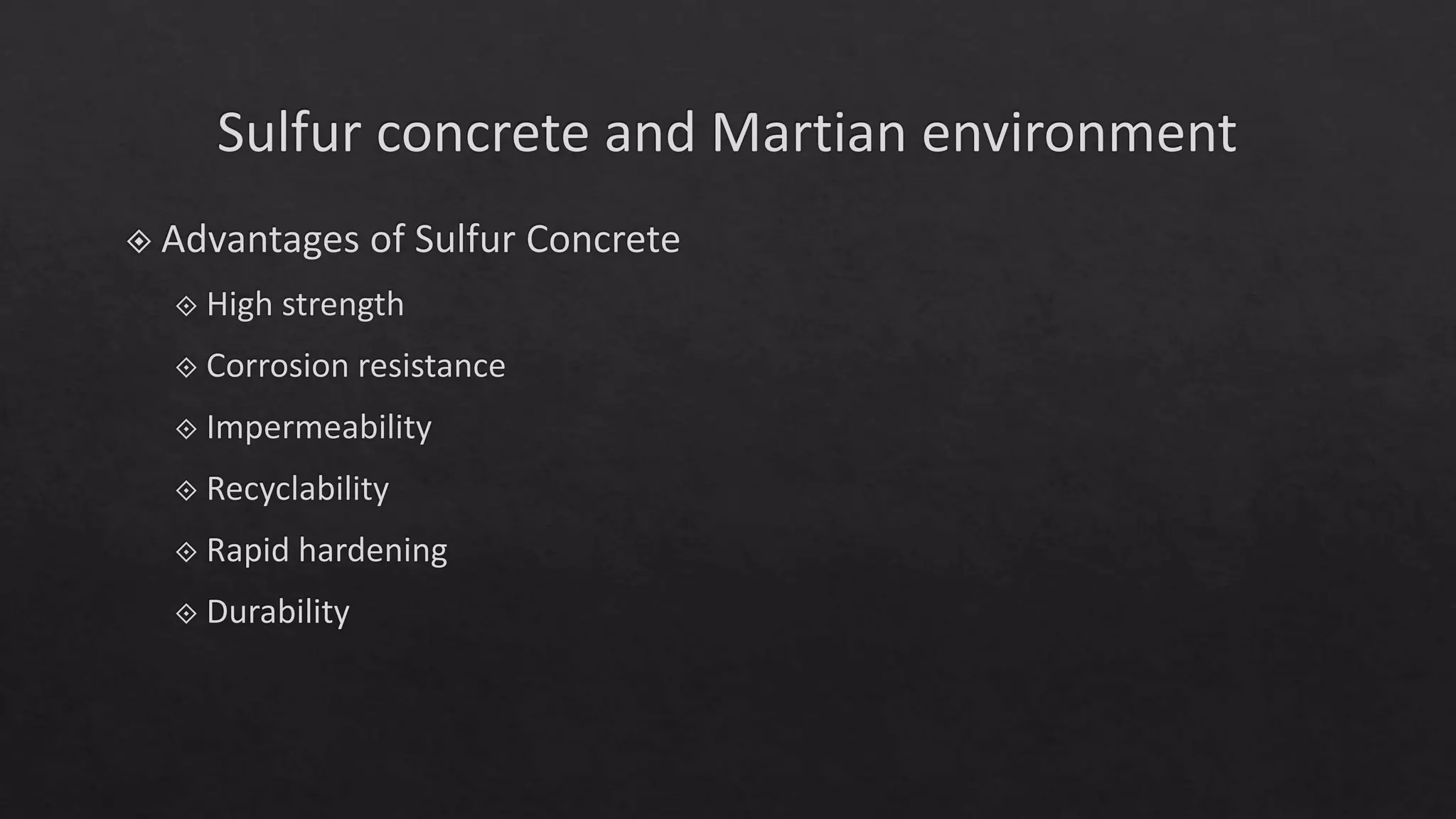 Mars In-Situ Resource Utilization and Sulfur Concrete.pptx