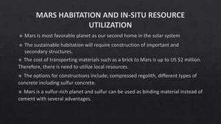 Mars In-Situ Resource Utilization and Sulfur Concrete.pptx