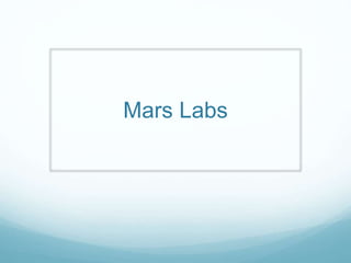 Mars lab slide | PPTX