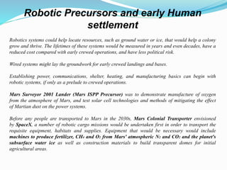 Mars one - Colonization in Mars | PPTX