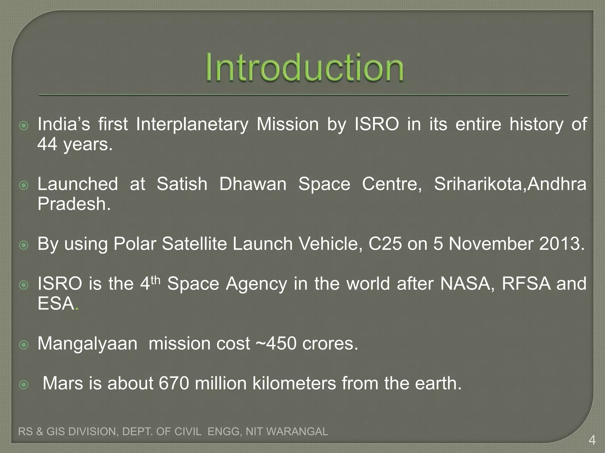 Mars orbiter mission | PPTX