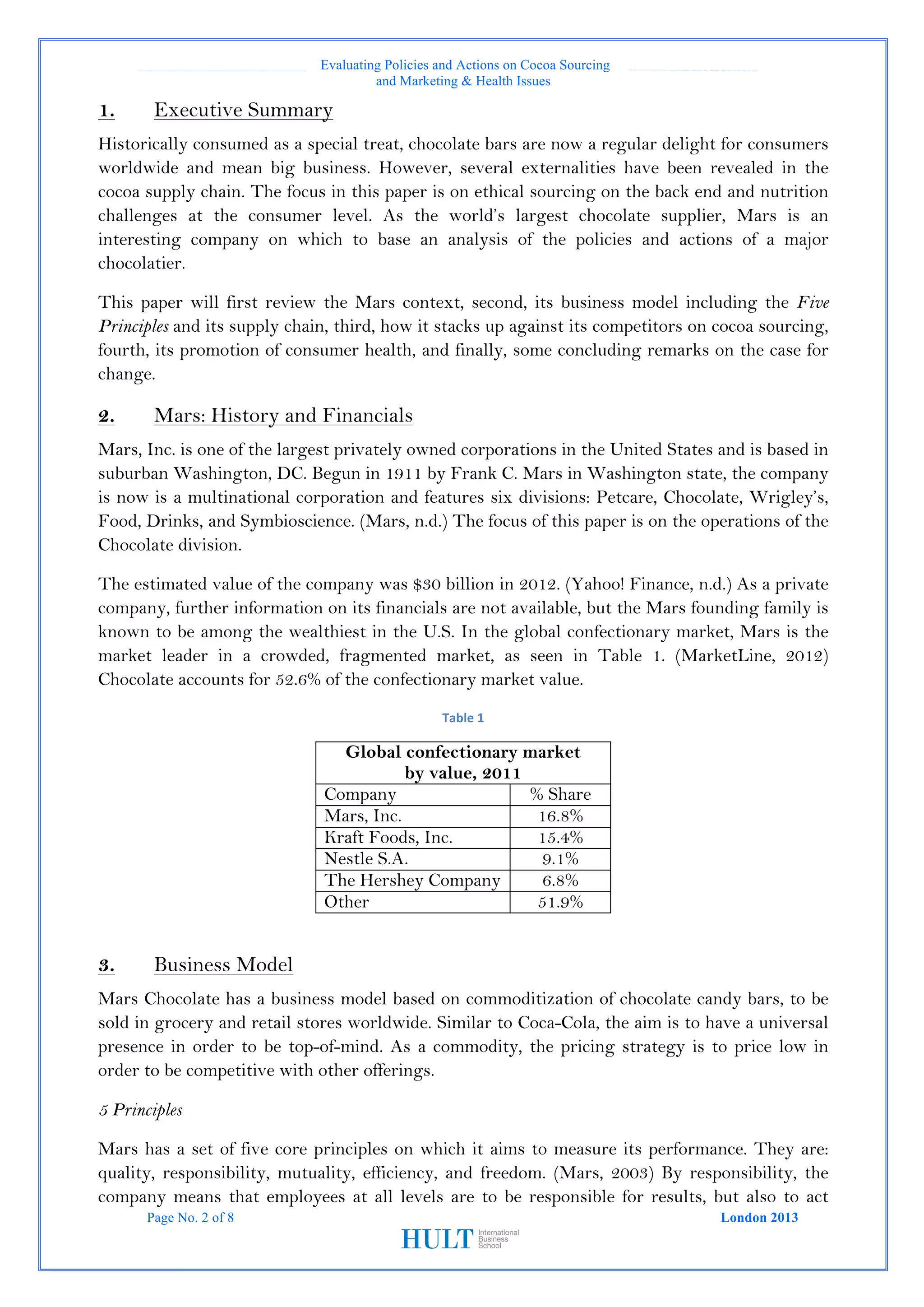 Mars report | PDF