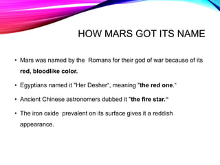 Mars- the red planet | PPTX