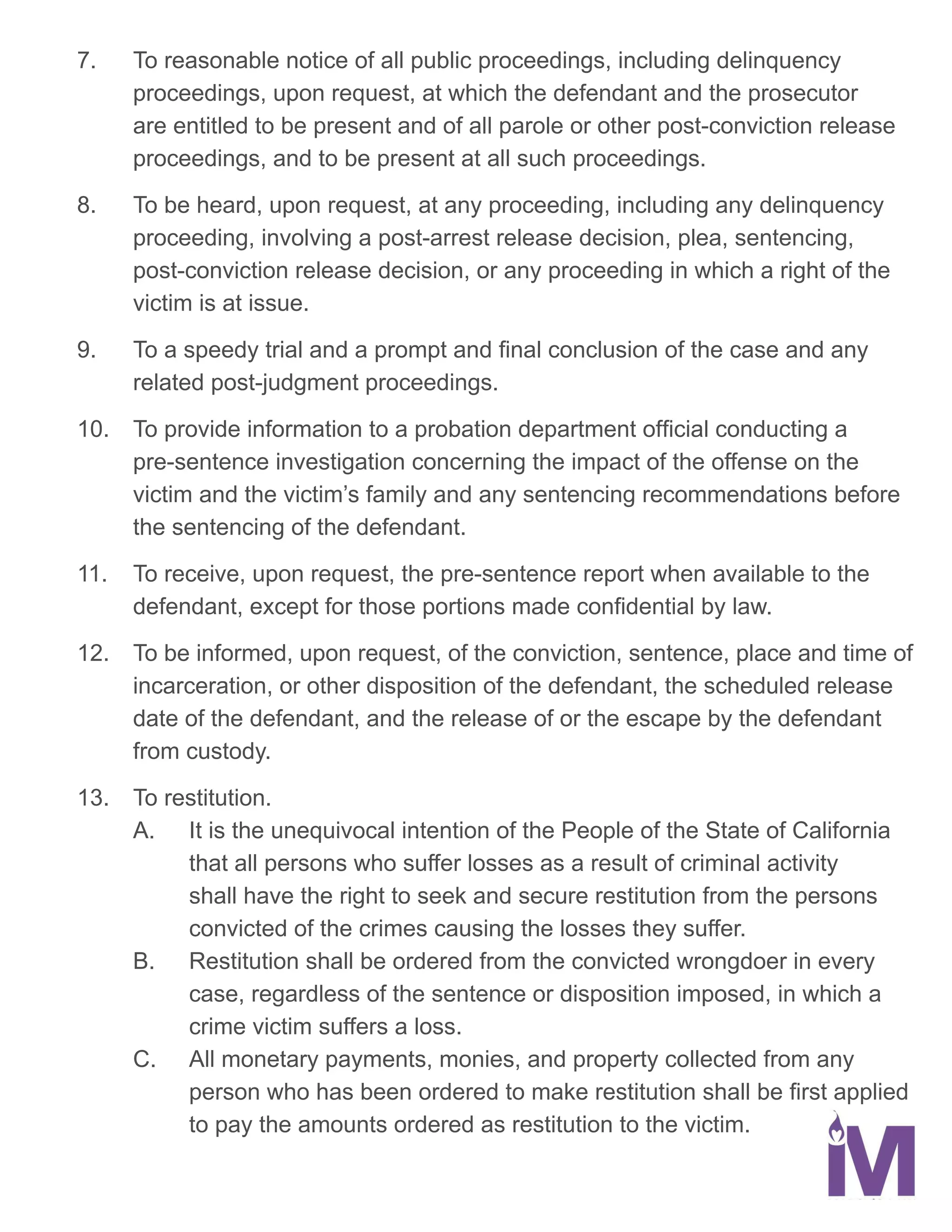 Marsy's rights | PDF