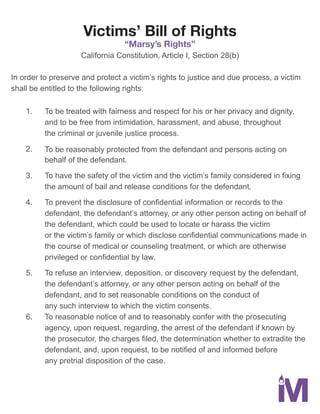 Marsy's rights | PDF