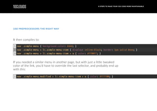 6 Steps to Make Your CSS Code More Maintainable | PPT