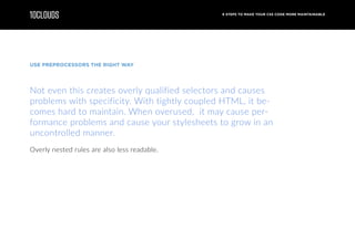6 Steps to Make Your CSS Code More Maintainable | PPT