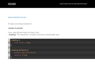 6 Steps to Make Your CSS Code More Maintainable | PPT