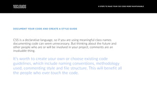 6 Steps to Make Your CSS Code More Maintainable | PPT