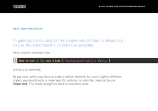 6 Steps to Make Your CSS Code More Maintainable | PPT