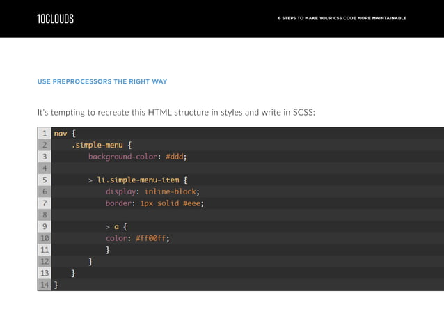 6 Steps to Make Your CSS Code More Maintainable