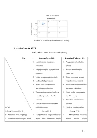 ANALISIS STRATEGI PEMASARAN DENGAN MENGGUNAKAN METODE QUANTITATIVE ...