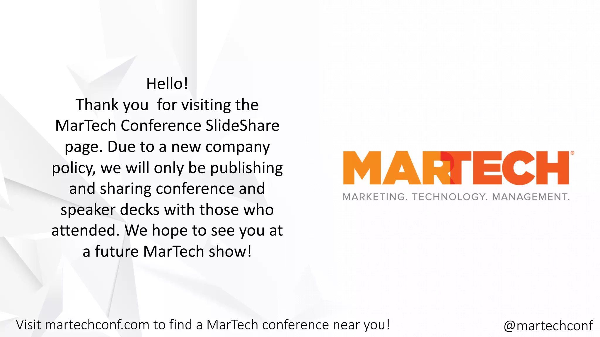 MarTech SlideShare Annoucement | PPT