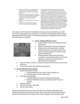 Training Of Trainers' Course @ Malaysian Maritime Academy | PDF