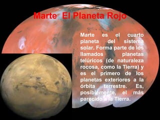 Marte el Planeta Rojo | PPT
