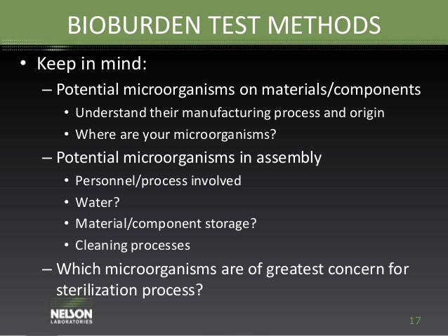 Updates to the Bioburden Standard ISO 11737-1; significant additional…
