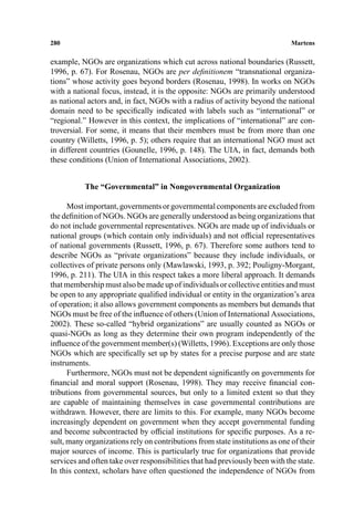 Martens. mission impossible defining nongovernmental organizations | PDF