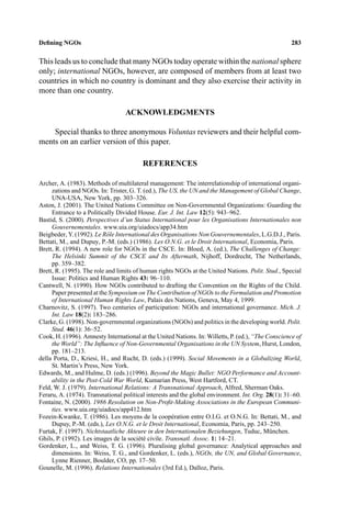 Martens. mission impossible defining nongovernmental organizations | PDF