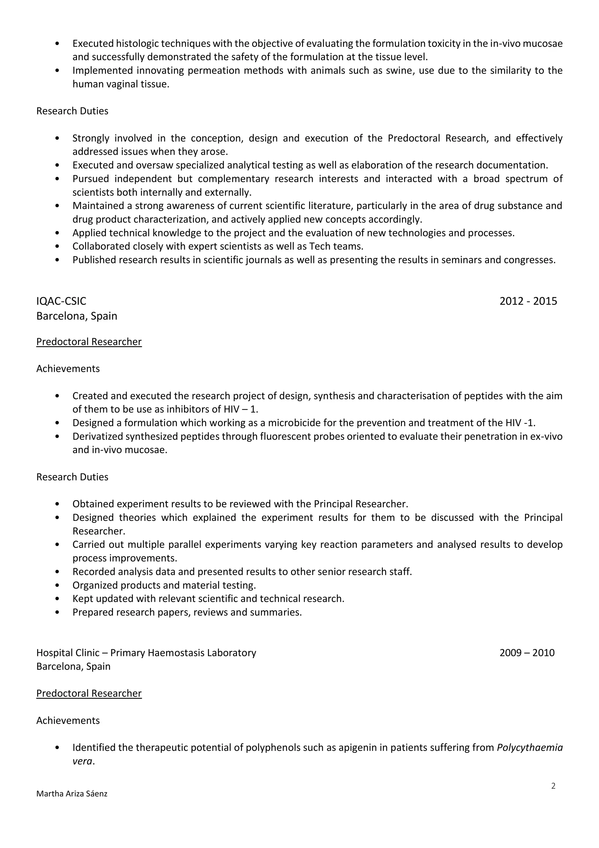 Martha ariza resume | PDF