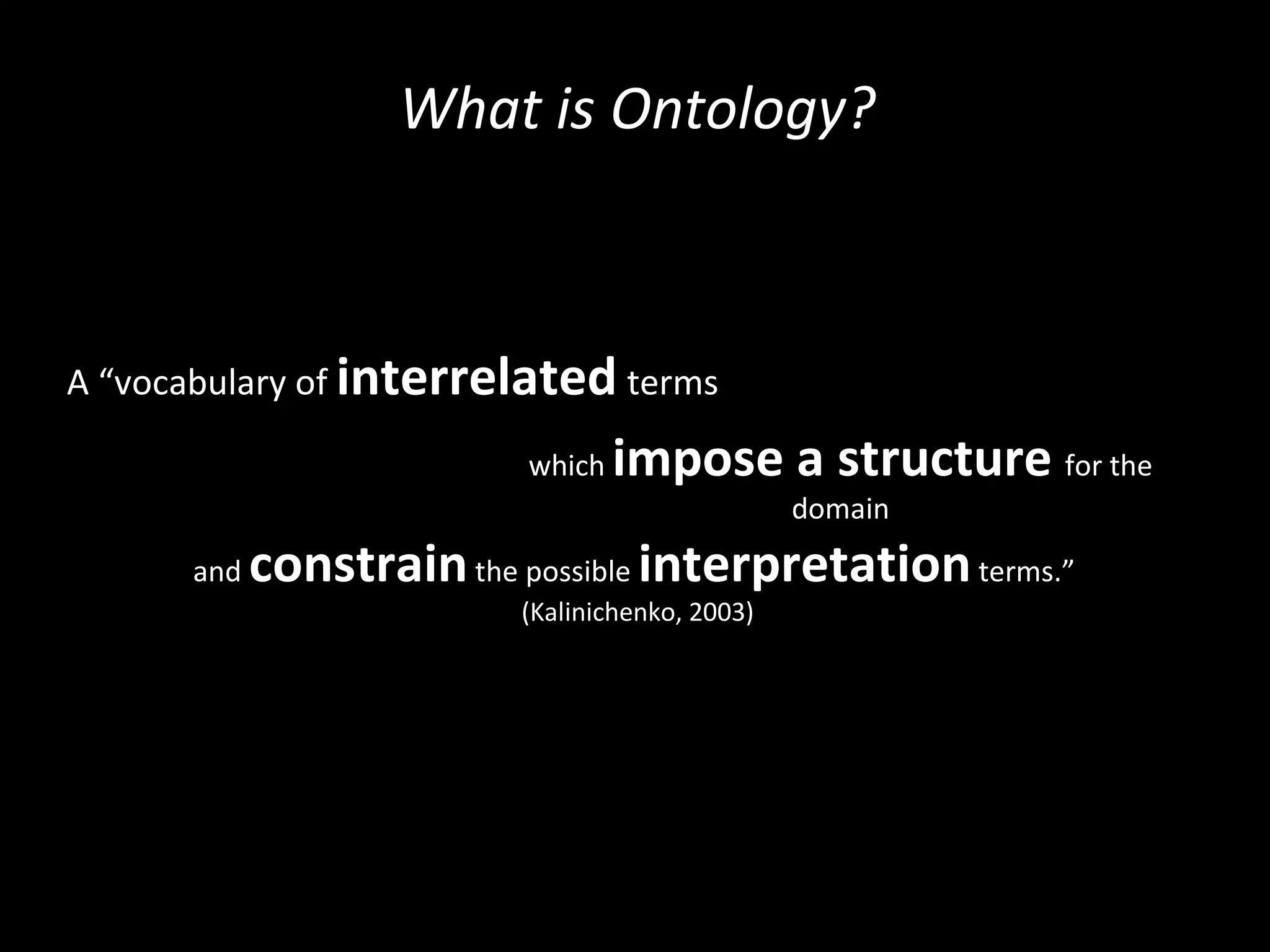 An Introduction To Onological Modeling Ppt