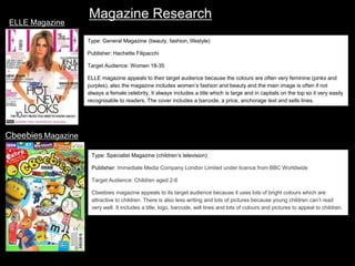 GCSE Media Studies Magazine Production | PPTX